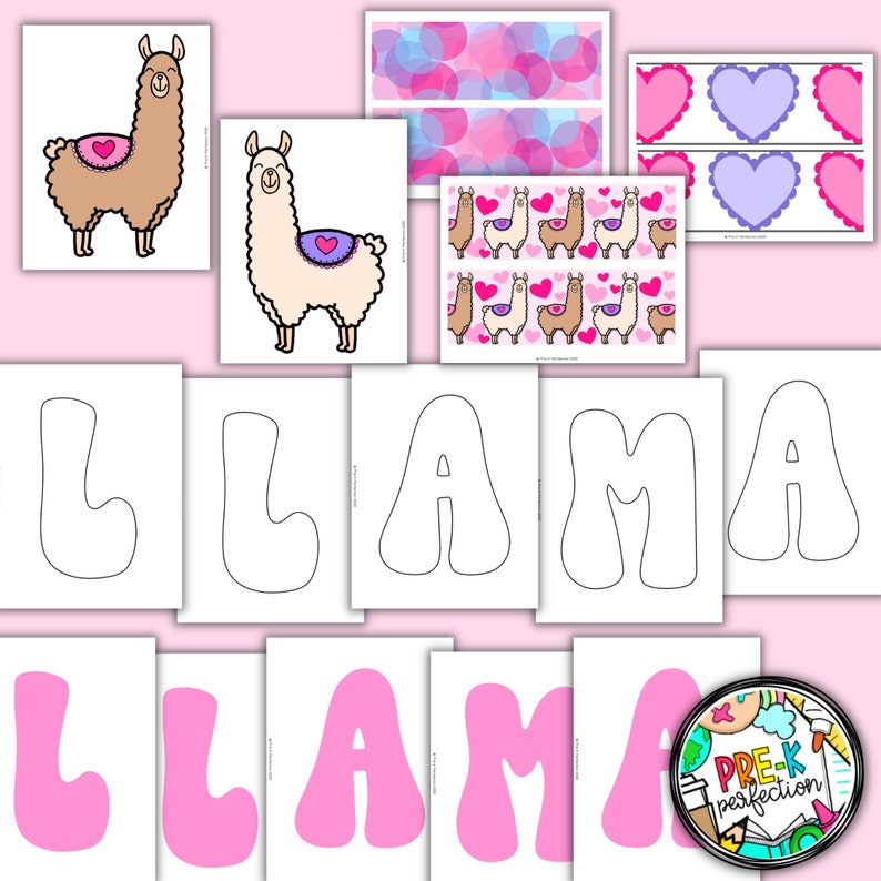 Llama Valentine's Day Bulletin Board Llama Love Bulletin - Etsy