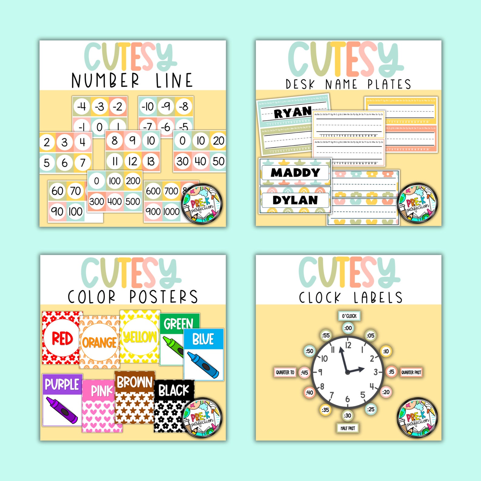 Pastel Classroom Decor Bundle: Cutesy Doodle Theme (digital Download ...