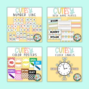 Pastel Classroom Decor Bundle: Cutesy Doodle Theme (digital Download ...
