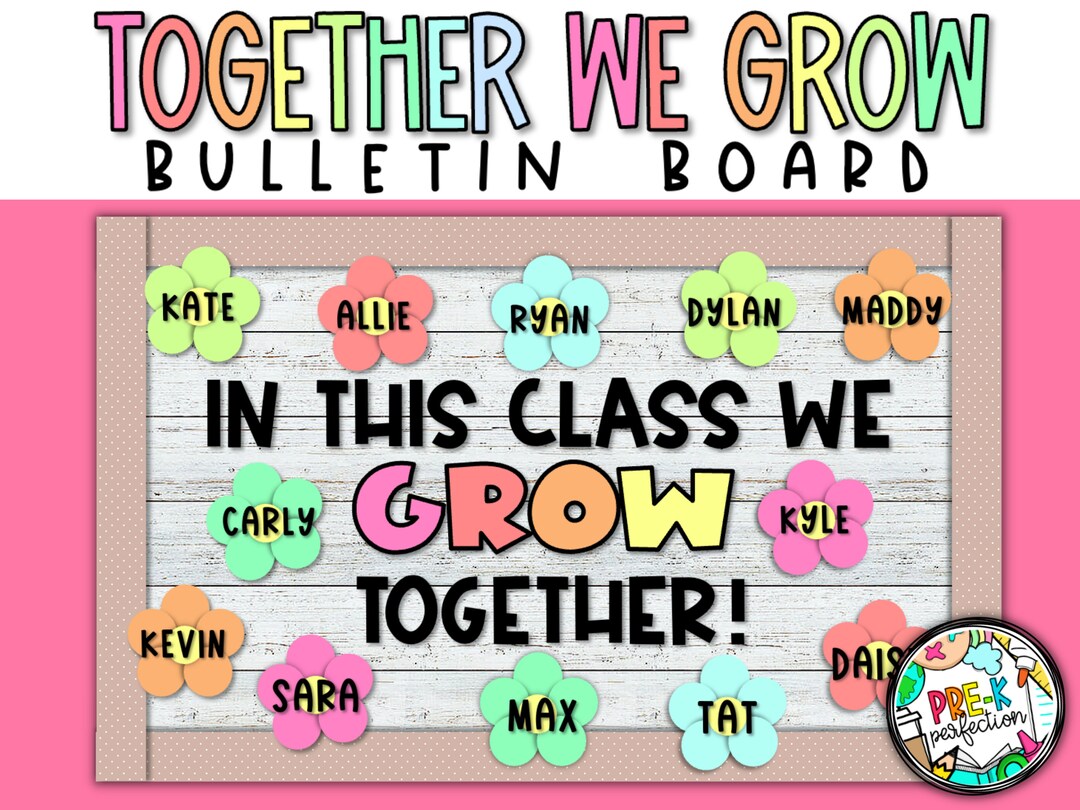 Together We Grow - Elementary Education Bulletin Board - Digital ...