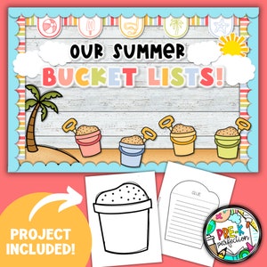 Summer Bucket List Bulletin Board | Summer Countdown | Summer Beach ...