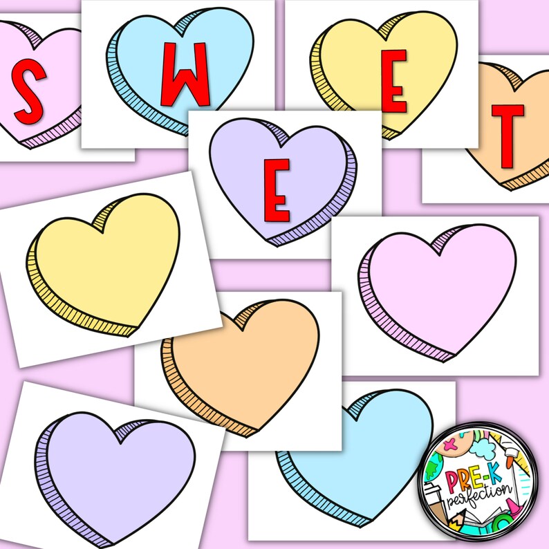 Sweetheart Candy Valentine's Day Bulletin Board Decor (digital Download ...