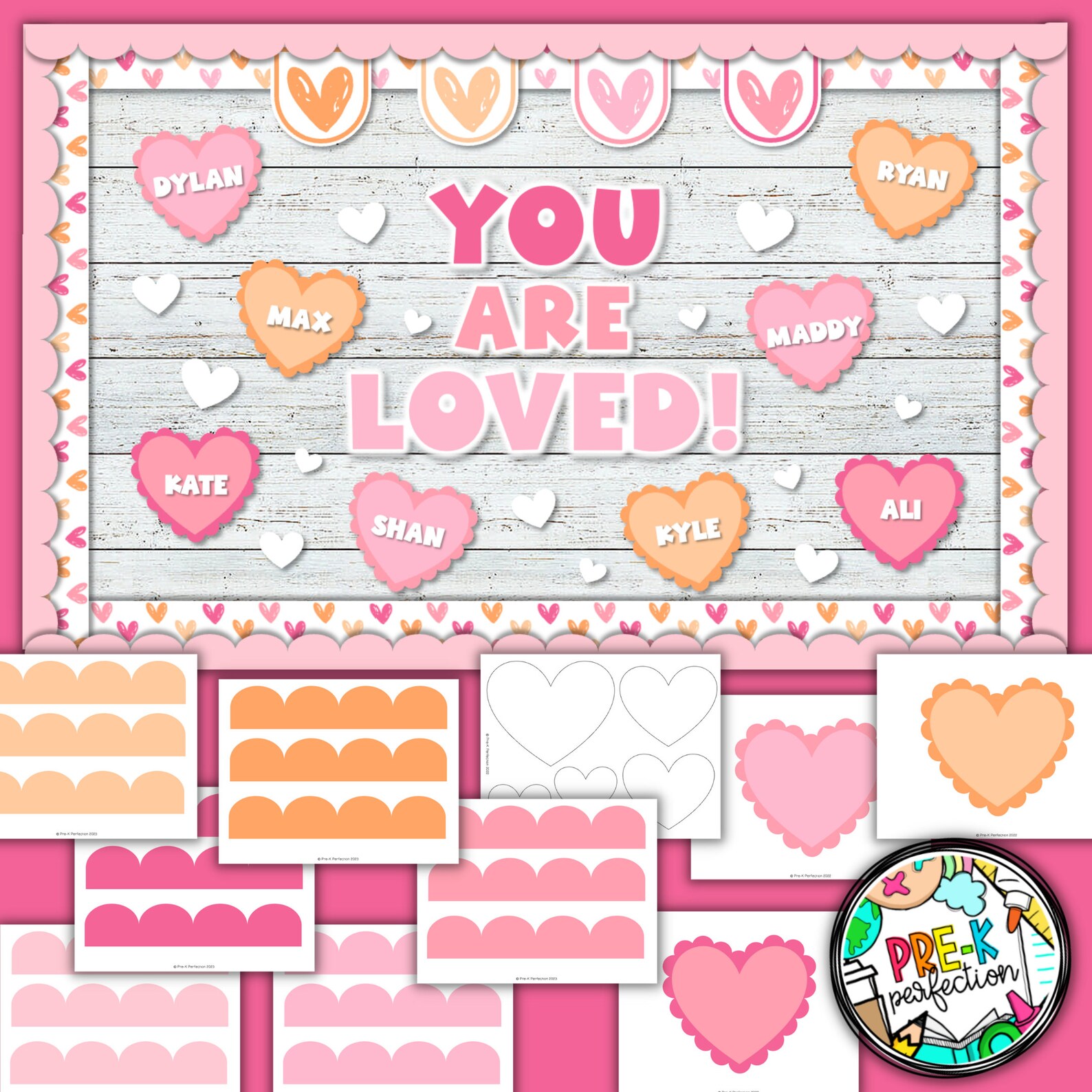 You Are Loved Bulletin Board: Valentine's Classroom Decor (digital ...