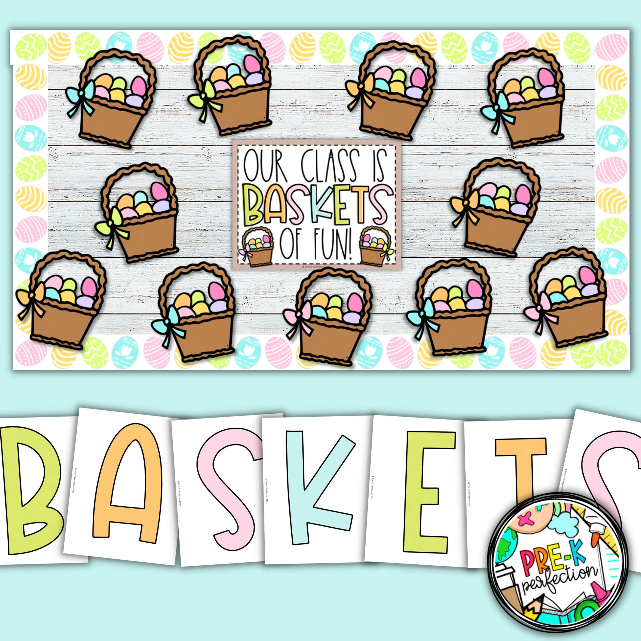 Easter Basket Bulletin Board | Our Class is Baskets of Fun! | Digital ...
