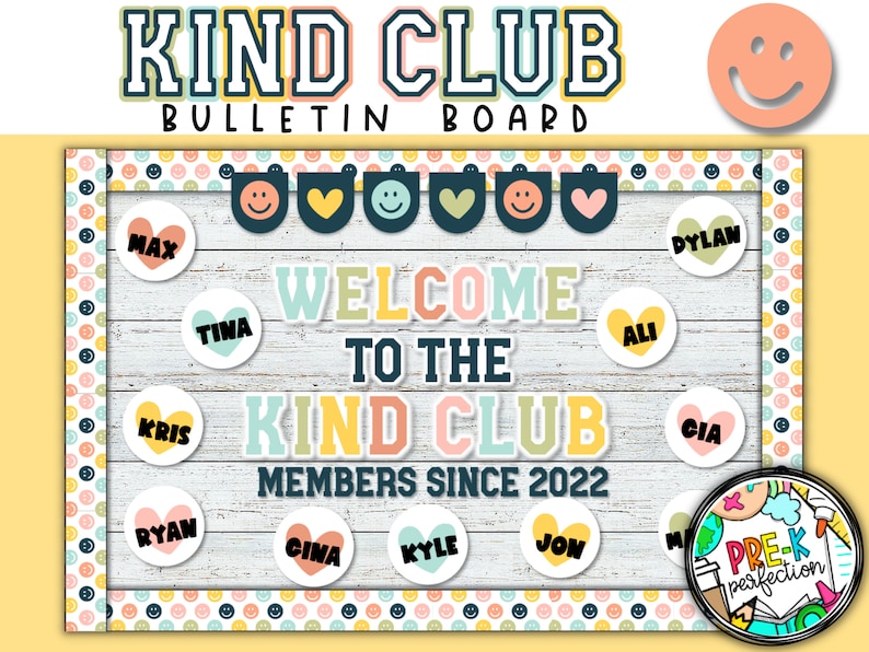 Kind Club Bulletin Board Varsity Letter Bulletin Board - Etsy
