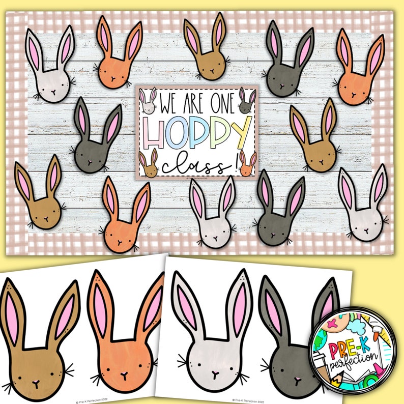 Easter Bunny Bulletin Board Kit: Spring Classroom Decor (digital ...