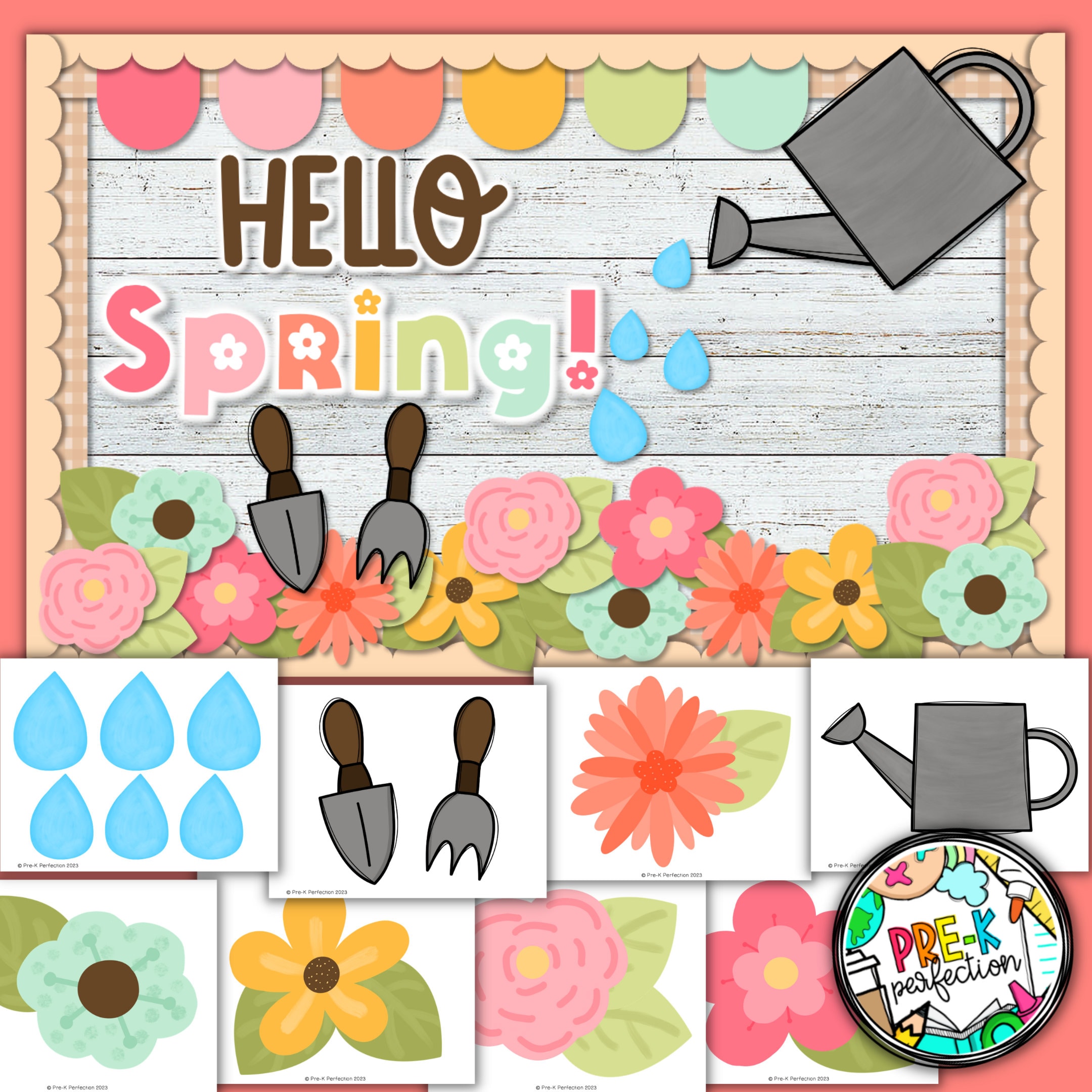 Spring Garden Bulletin Board Decor: Classroom Flower Garden (digital ...