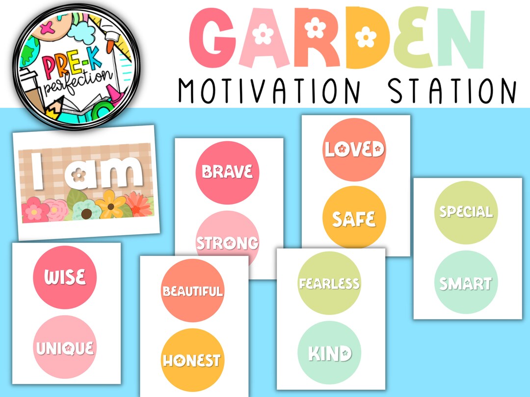 Garden Classroom Decor | Classroom Motivation Station | Affirmation ...