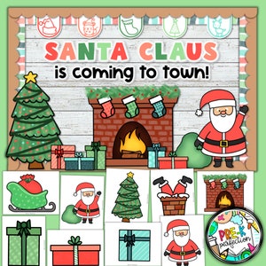 Santa Claus Bulletin Board Santa Bulletin Board Christmas Countdown ...