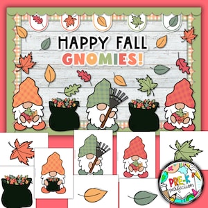 Autumn Leaves Bulletin Board | Fall Gnome Decor | Fall Leaves Decor - Etsy