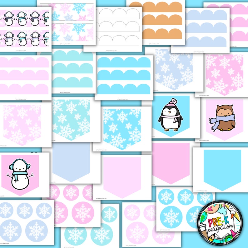 Retro Winter Wonderland Snow Globe Bulletin Board (digital Download) - Etsy