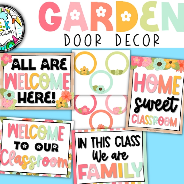 Flower Classroom Door Decor - Etsy