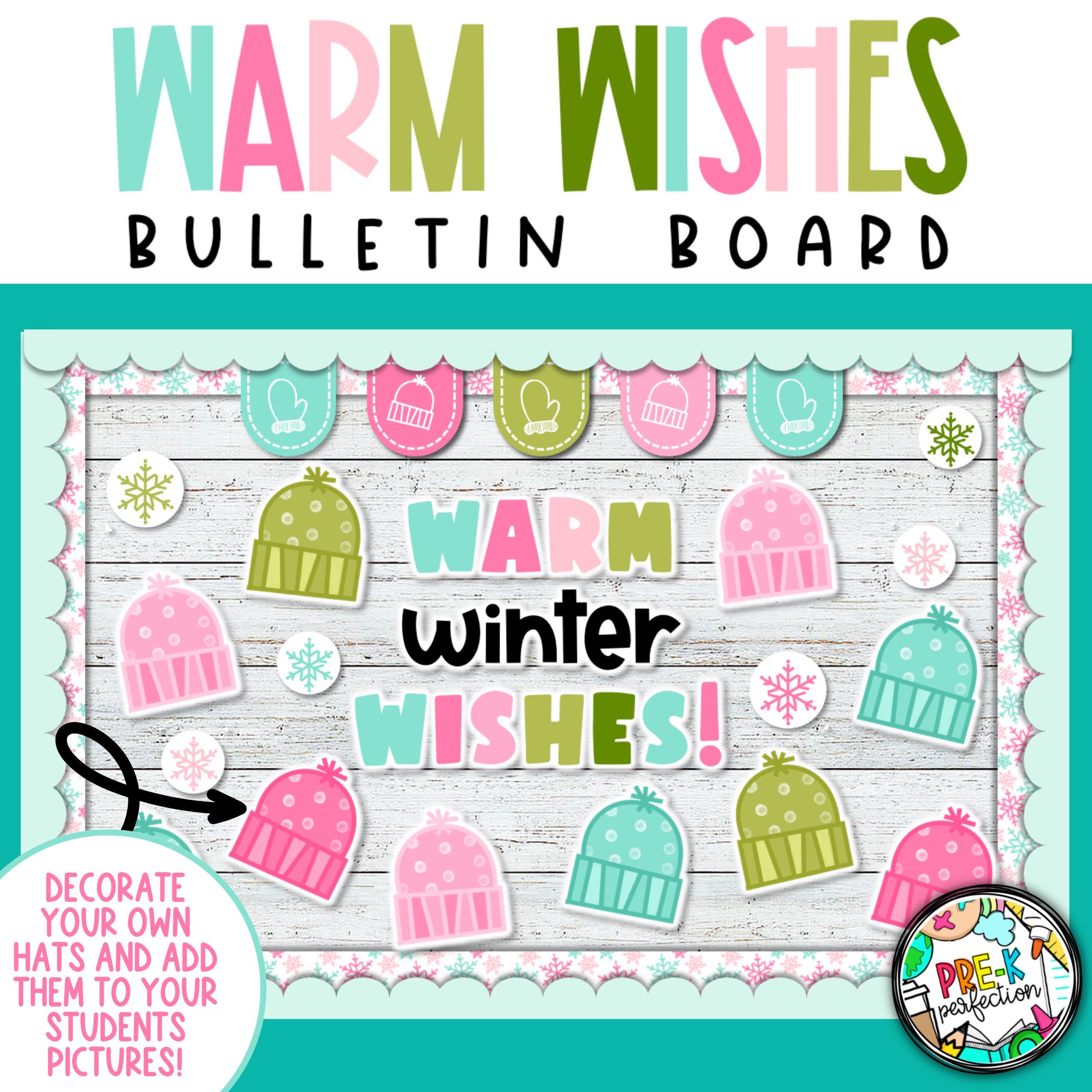 Winter Hats & Mittens Bulletin Board Kit: Classroom Decor (digital ...