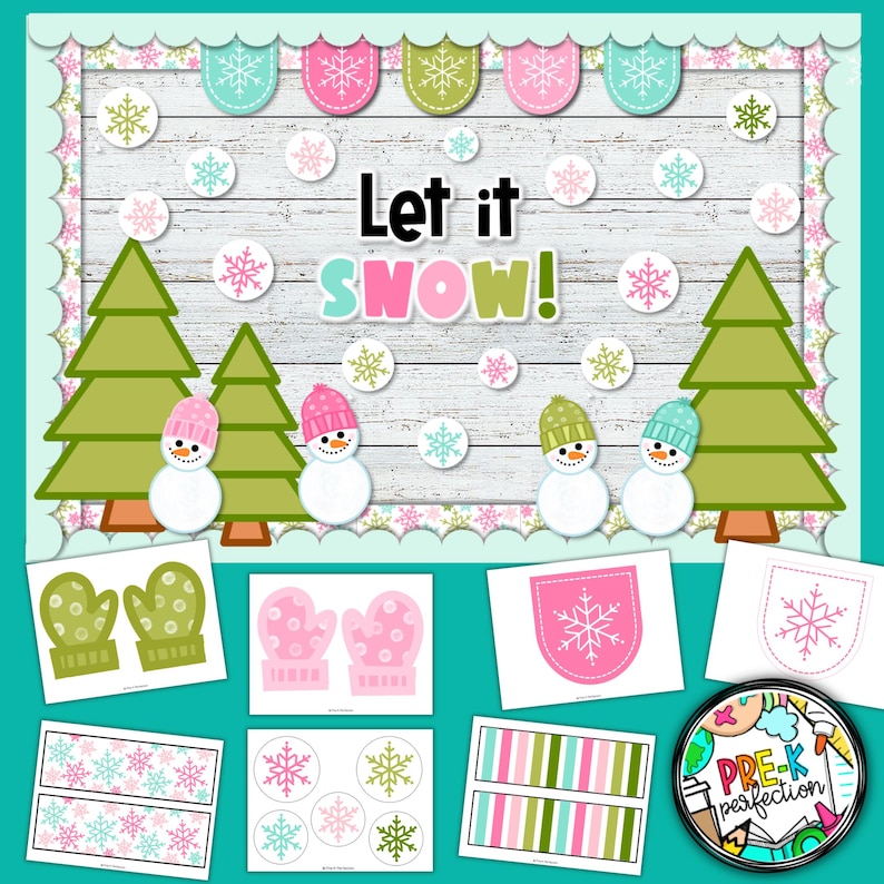 Winter Hats & Mittens Bulletin Board Kit: Classroom Decor (digital ...