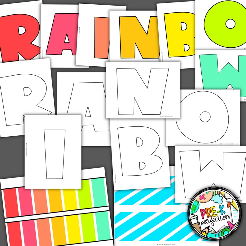 Spring Bulletin Board Rainbow Bulletin Board Digital - Etsy