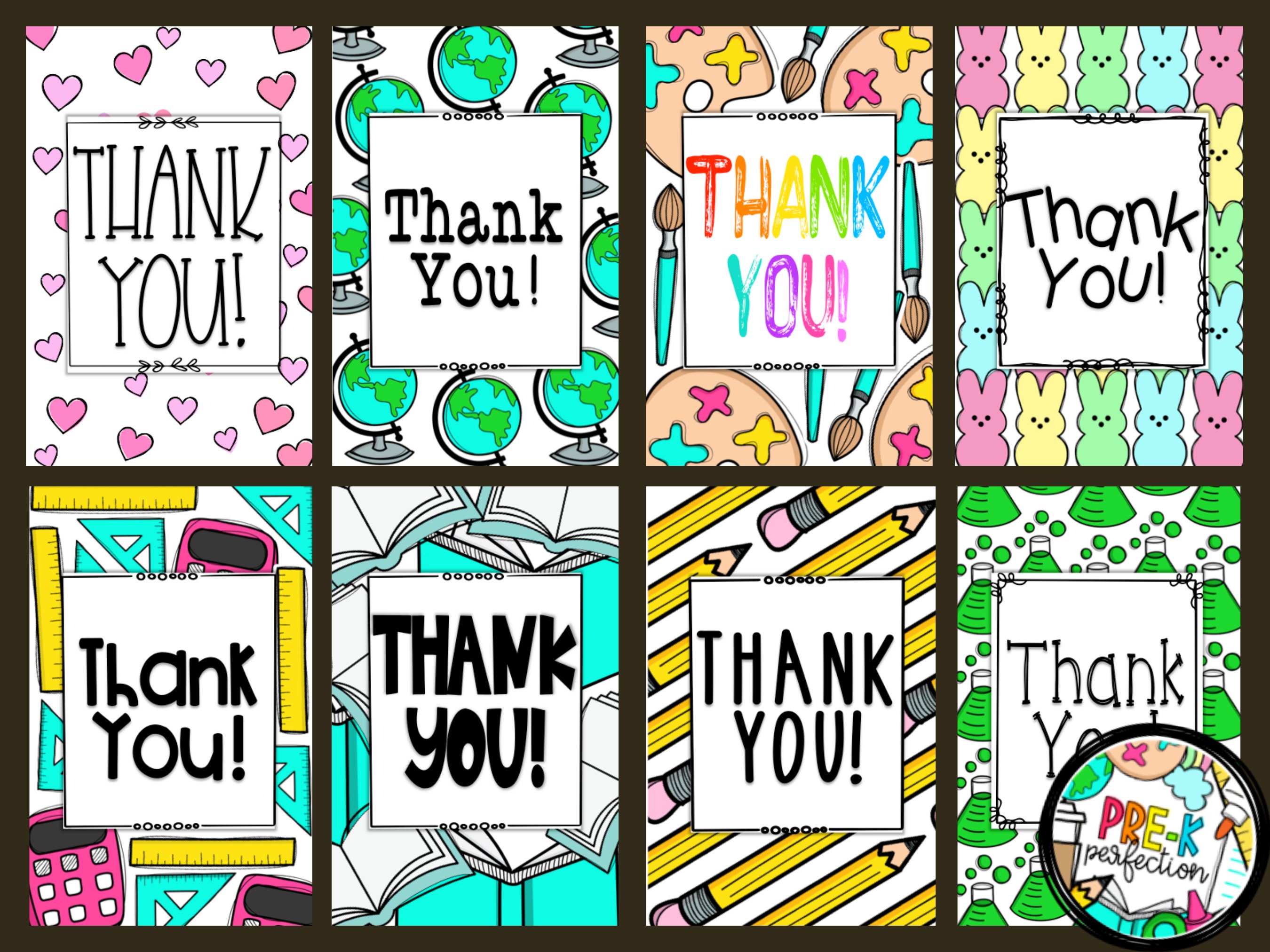PRINTABLE Thank You Cards DIGITAL DOWNLOAD | Etsy