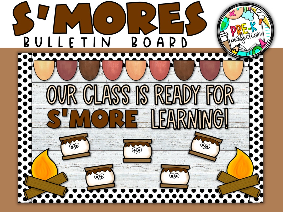 Campfire S'mores Bulletin Board | Camping Board | Digital Download ...