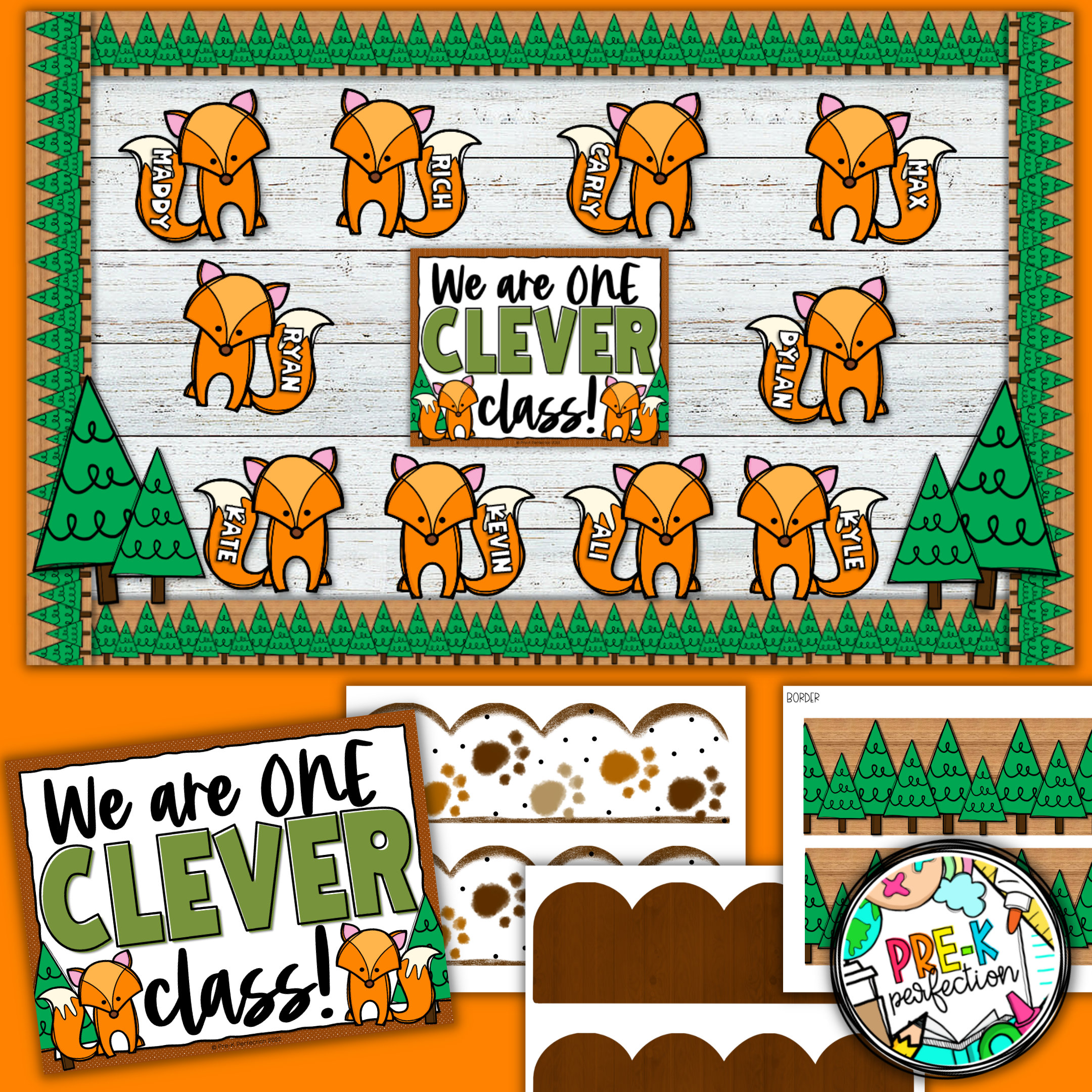 Forest Fox Classroom Bulletin Board Kit (digital Download) - Etsy