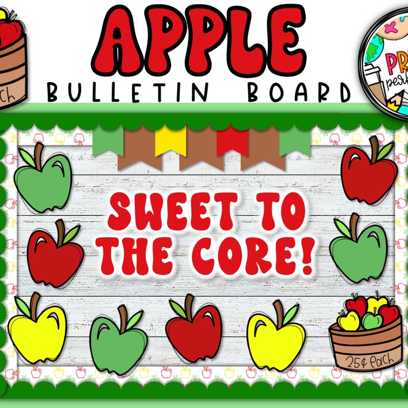 Apple Bulletin Board - Etsy