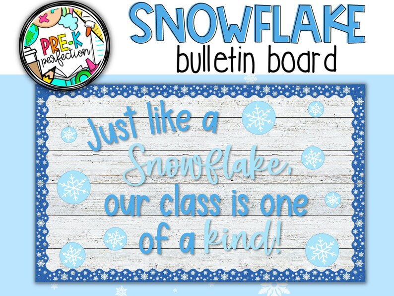 Snowflake Bulletin Board Winter Bulletin Board Snowy Day - Etsy