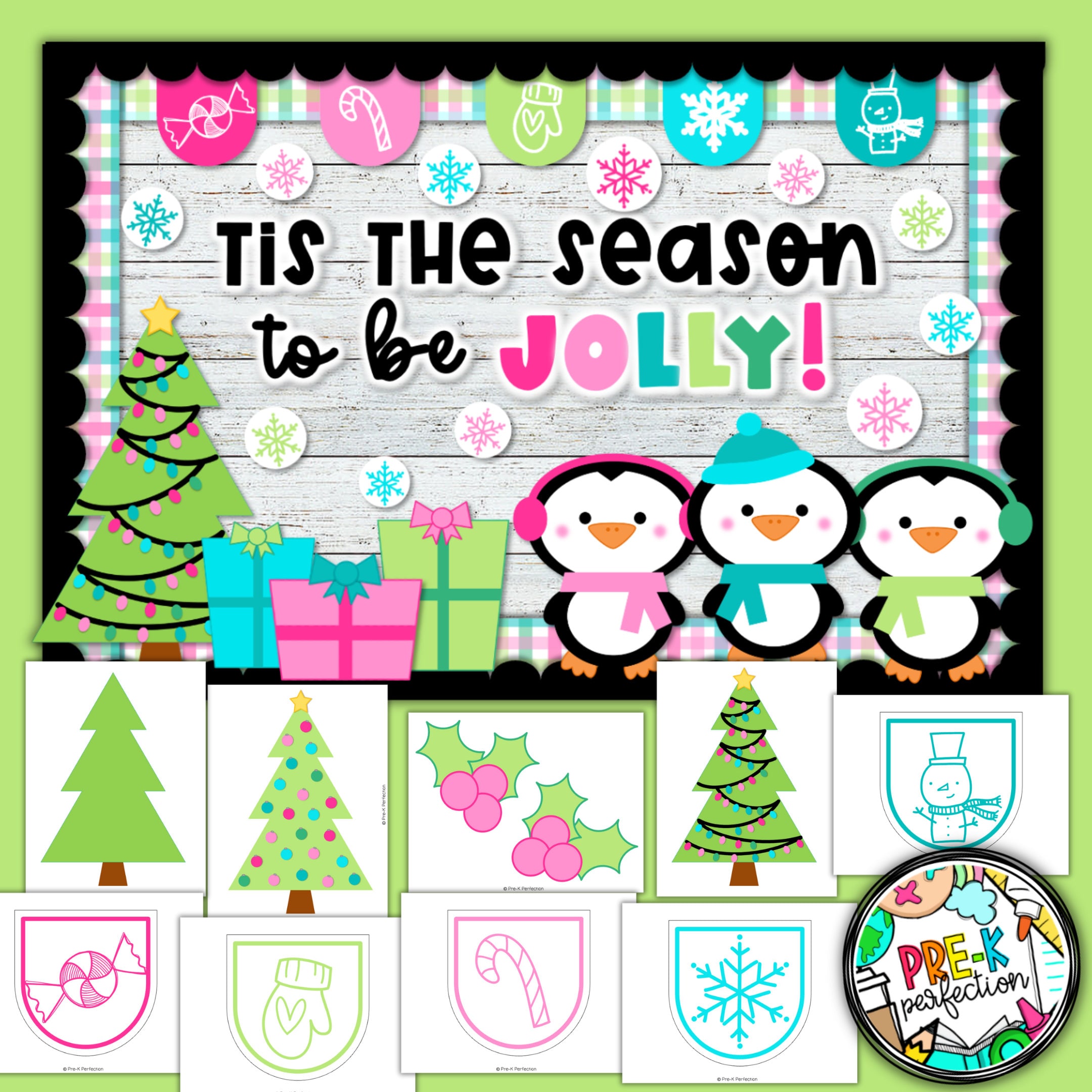Holly Jolly Classroom Bulletin Board: Winter Holiday Decor (digital ...
