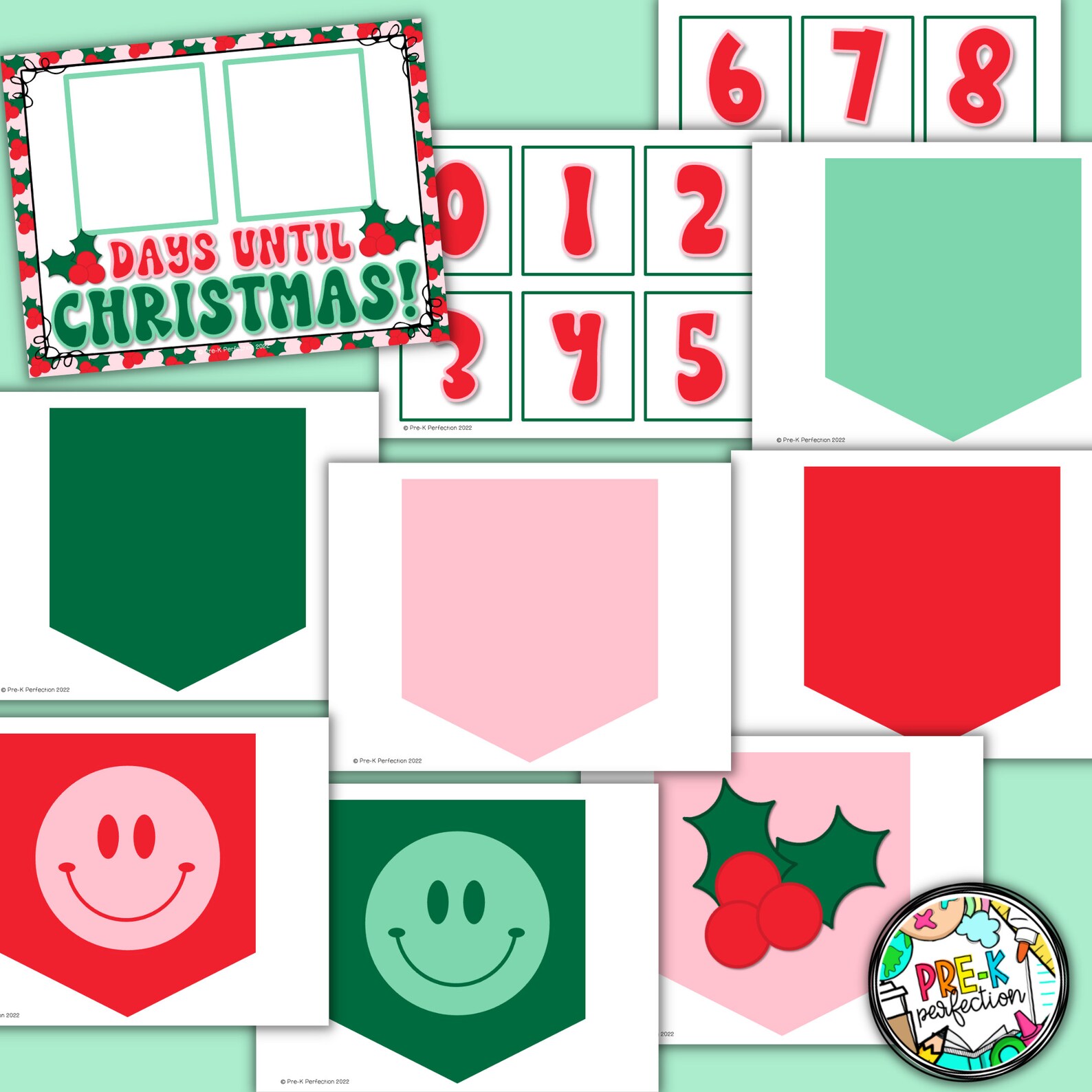 Retro Christmas Bulletin Board Christmas Countdown Bulletin - Etsy