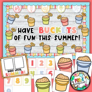 Summer Bucket List Bulletin Board | Summer Countdown | Summer Beach ...