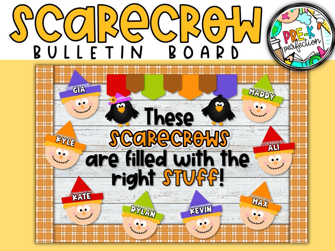 Scarecrow Bulletin Board | Thanksgiving Bulletin Board | Digital ...