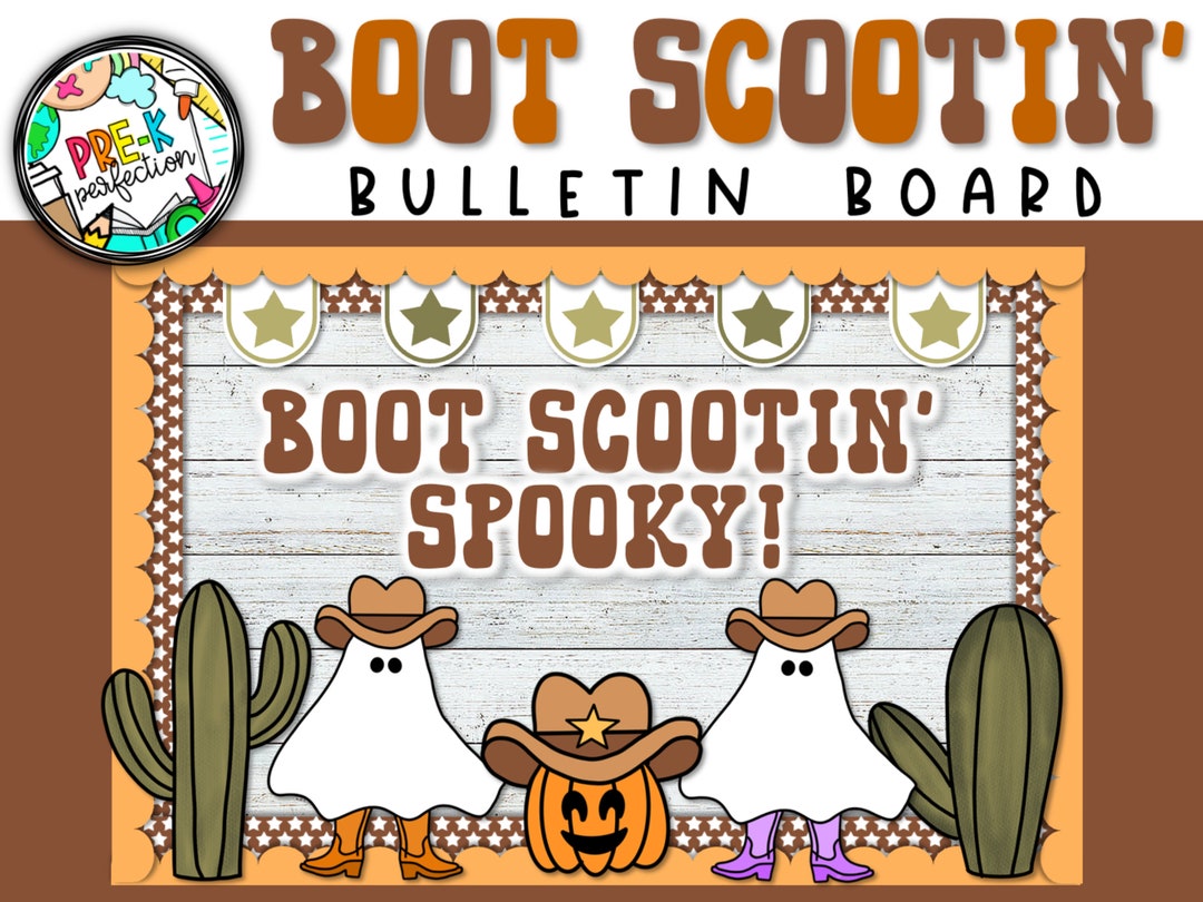 Cowboy Ghost Bulletin Board: Western Halloween Decor (digital Download ...