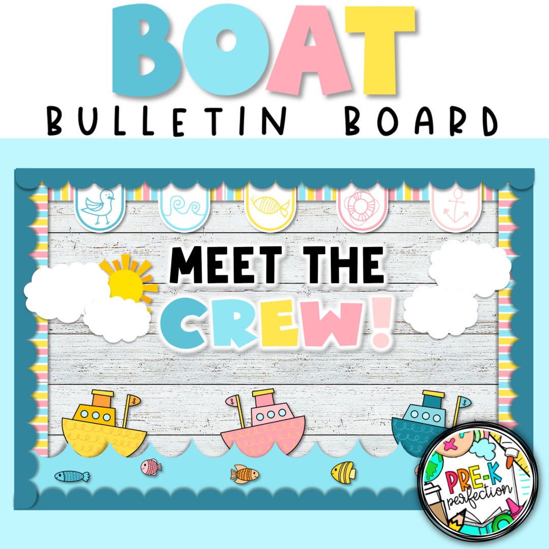 Boat Bulletin Board | Transportation Bulletin Board | Meet the Crew - Etsy