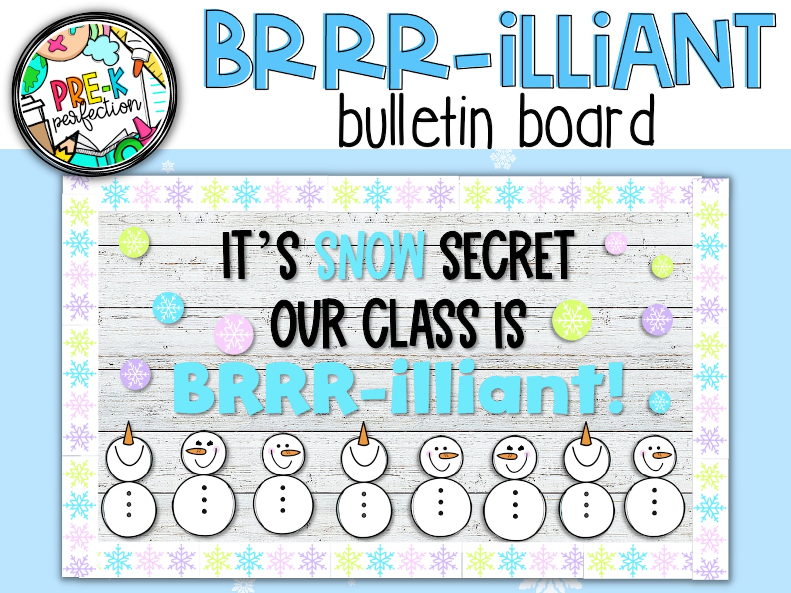 Snowman Bulletin Board Pastel Winter Bulletin Board - Etsy