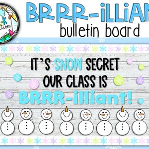 Snowman Bulletin Board Pastel Winter Bulletin Board Classroom Decor ...