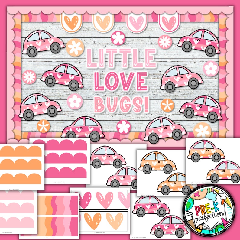 Love Buggy Valentine Bulletin Board Retro Love Bug Bulletin - Etsy