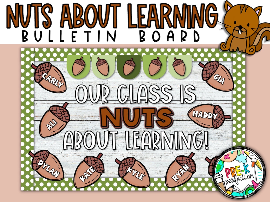 Fall Acorn Bulletin Board |nuts About Learning Bulletin Board | Digital ...