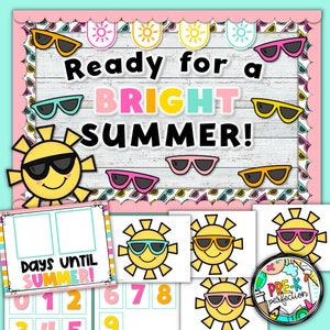 Sunglasses Summer Bulletin Board: End of Year Decor (digital Download ...