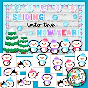 Winter Penguin Bulletin Board Kit: Classroom Decor (digital Download ...