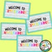 Rainbow Welcome Back to School Bulletin Board Letters (digital Download ...