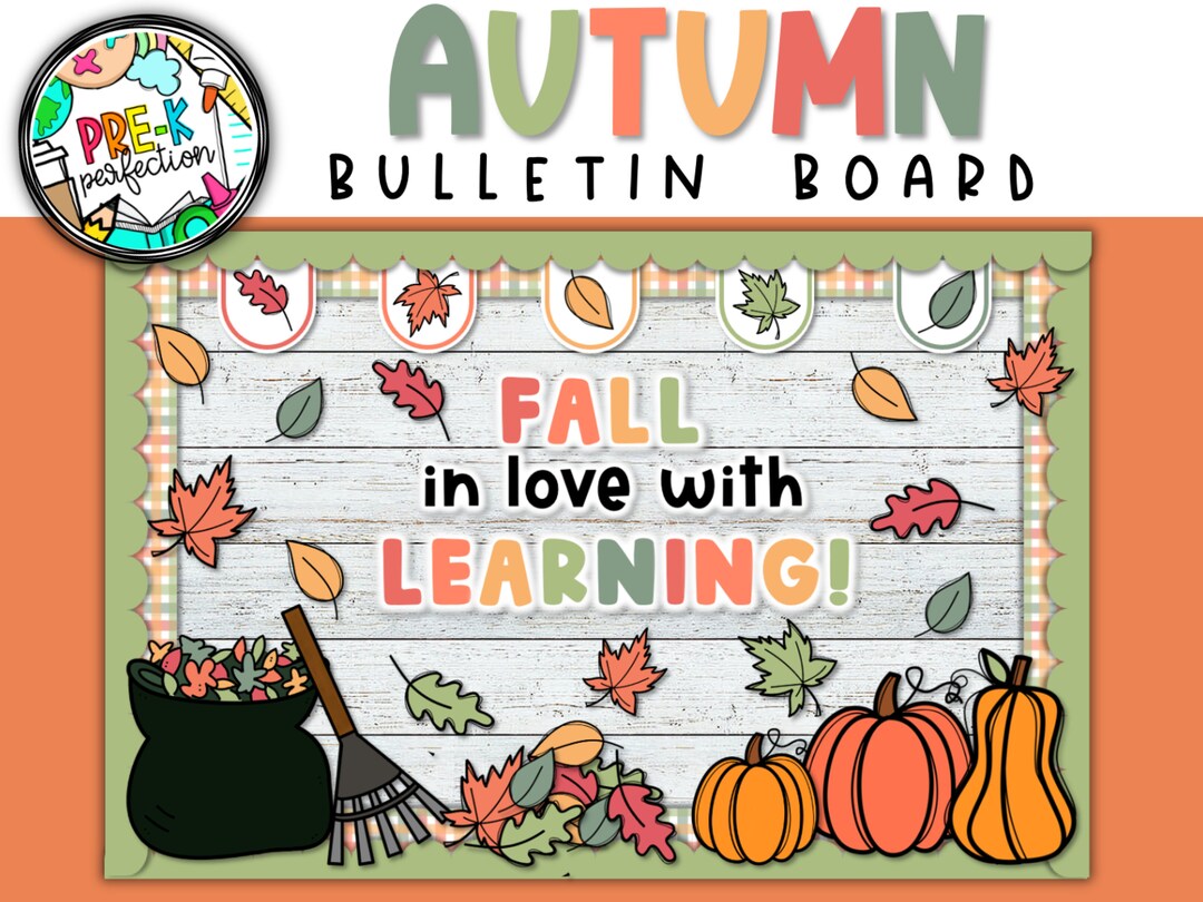 Fall Leaves Bulletin Board | Pumpkin Decor | Autumn Bulletin Board - Etsy