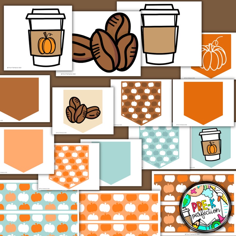 Pumpkin Spice Staff Bulletin Board Kit (digital Download) - Etsy
