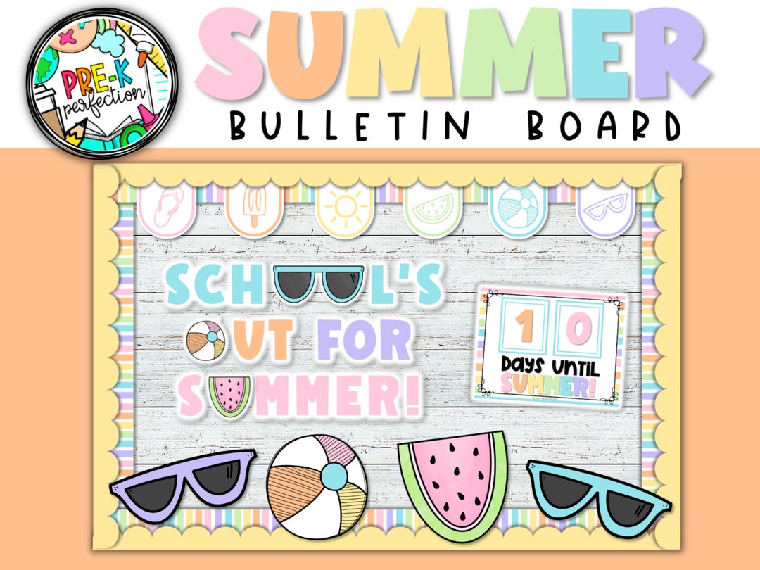 School's Out for Summer Bulletin Board | Summer Decor | End of Year ...