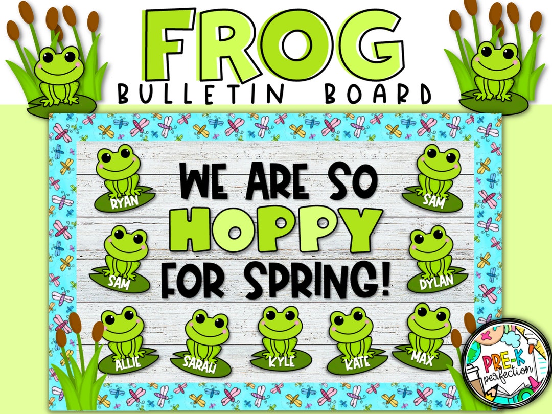 Back to School Frog Bulletin Board | Frog Bulletin Board | Hoppy Spring ...