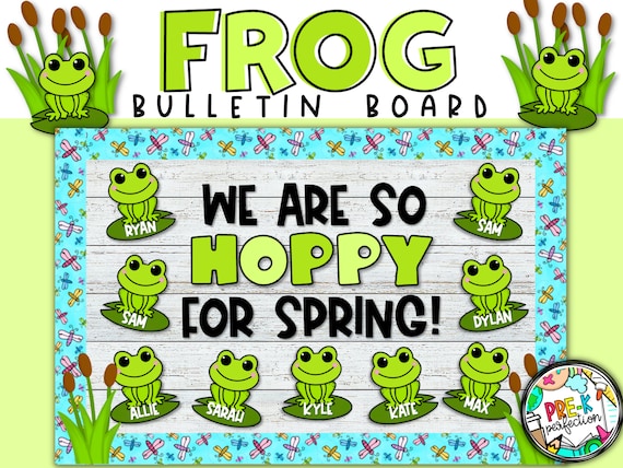 Back to School Frog Bulletin Board Frog Bulletin Board - Etsy