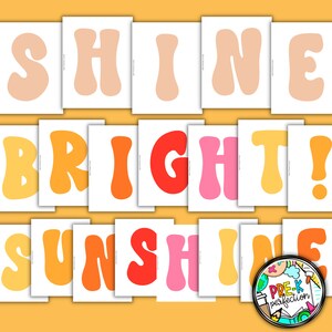 Retro Sunshine Classroom Bulletin Board Decor (digital Download) - Etsy