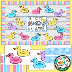 Floating Into Summer Bulletin Board: Ducky Floaties (digital Download ...