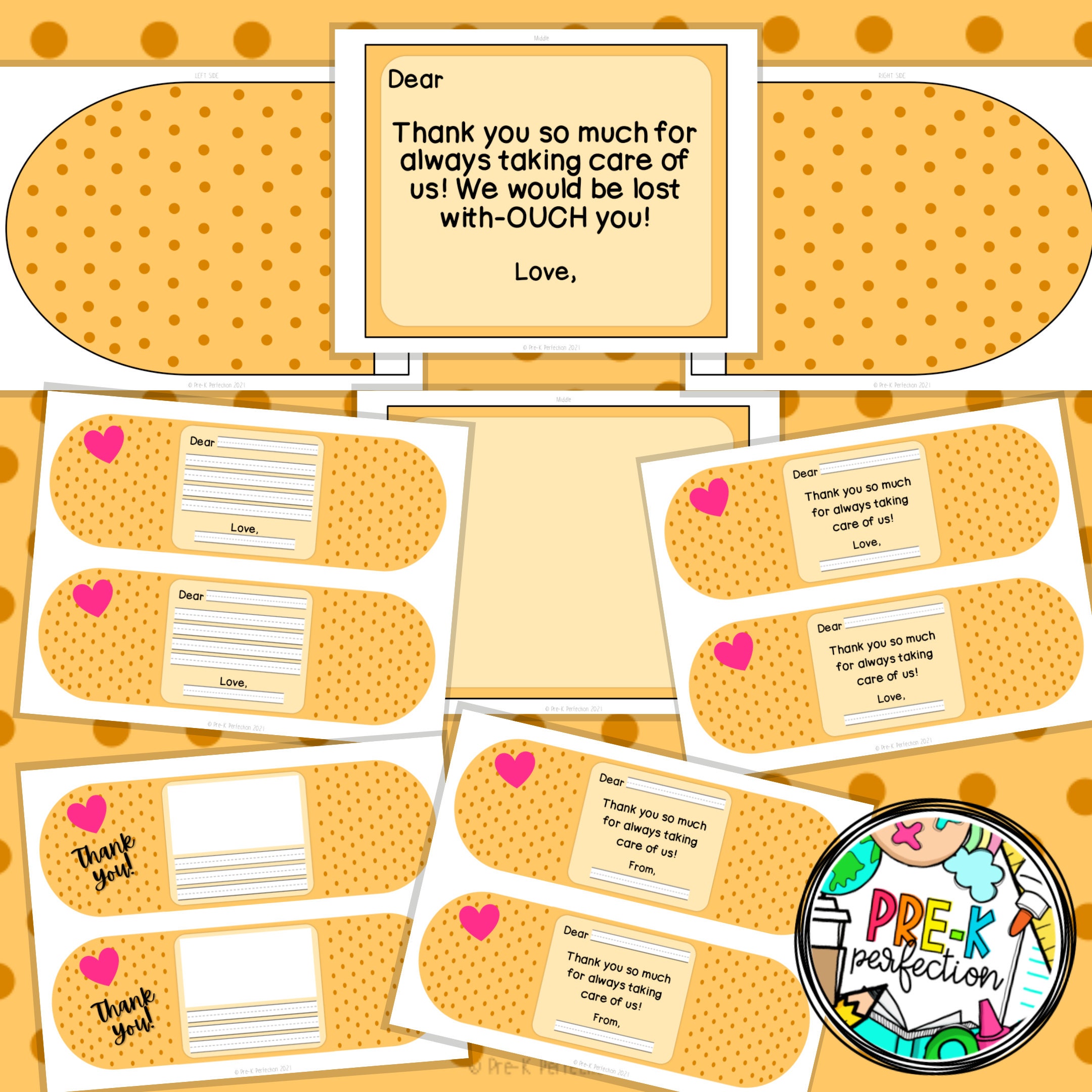 Jumbo Band-aid Nurse Appreciation Card (printable Digital Product) - Etsy
