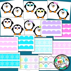 Penguin Winter Bulletin Board: Editable Classroom Decor (digital ...