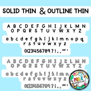 Black and White Bulletin Board Letters | Thin & Bold Bulletin Board ...