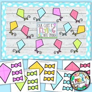 Spring Bulletin Board | Kite Bulletin Board | Flying Into Spring ...