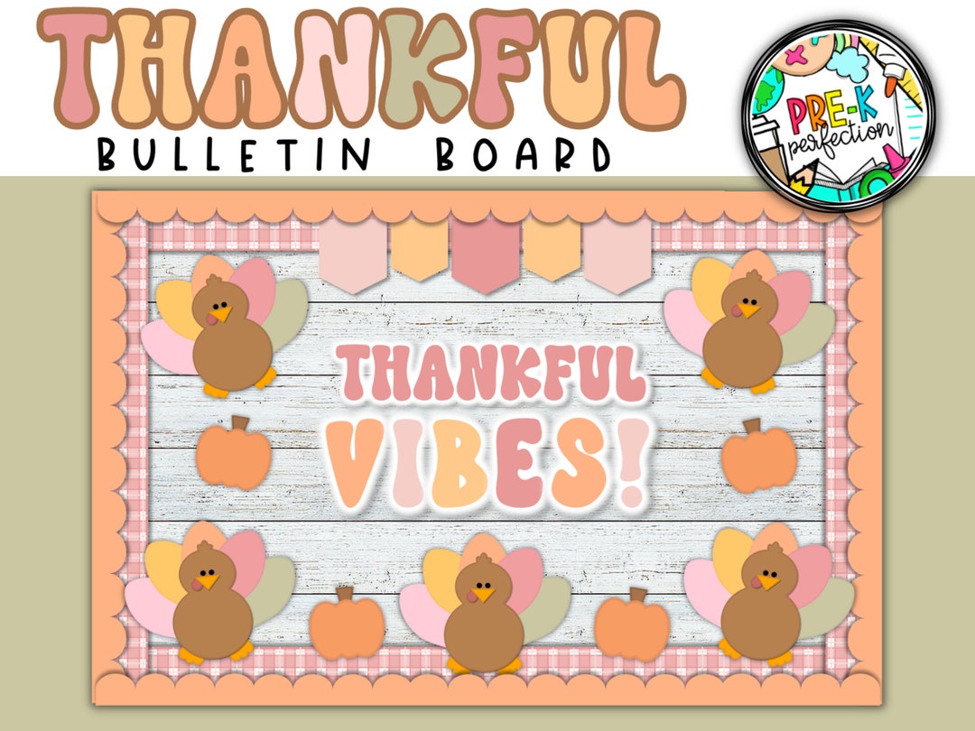 Retro Thanksgiving Bulletin Board | November Bulletin Board | Digital ...
