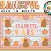 Retro Thanksgiving Bulletin Board Kit: Turkey & Pumpkin Decor (digital ...